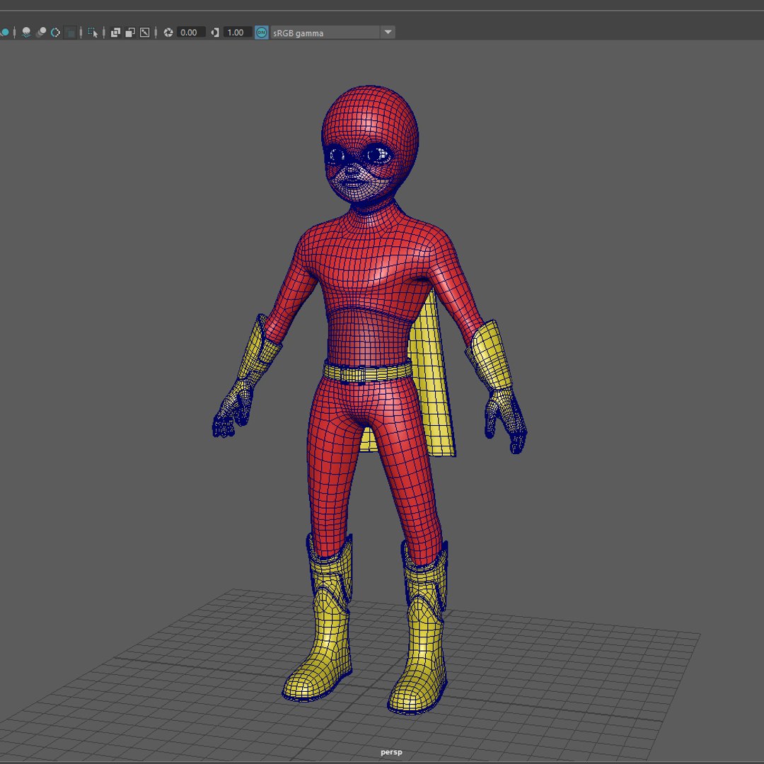 Superhero Cartoon 3D Model - TurboSquid 1539533