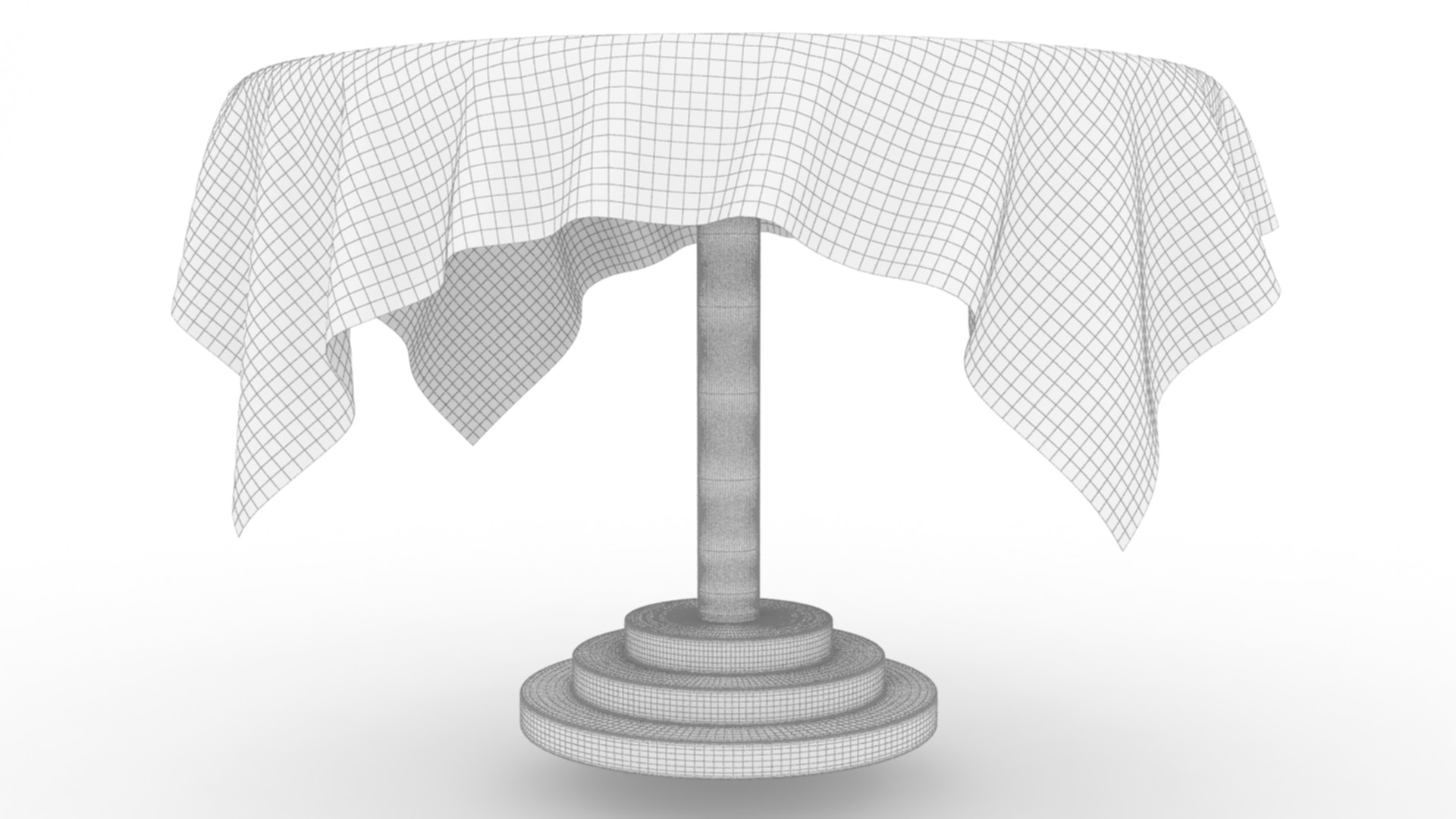 3D Dining Table With Cloth - TurboSquid 1735757