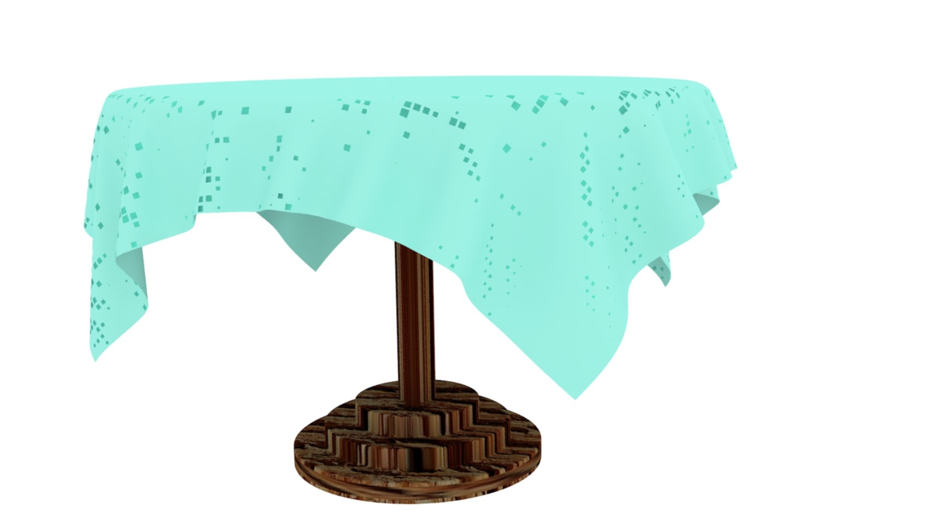 3D Dining Table With Cloth - TurboSquid 1735757
