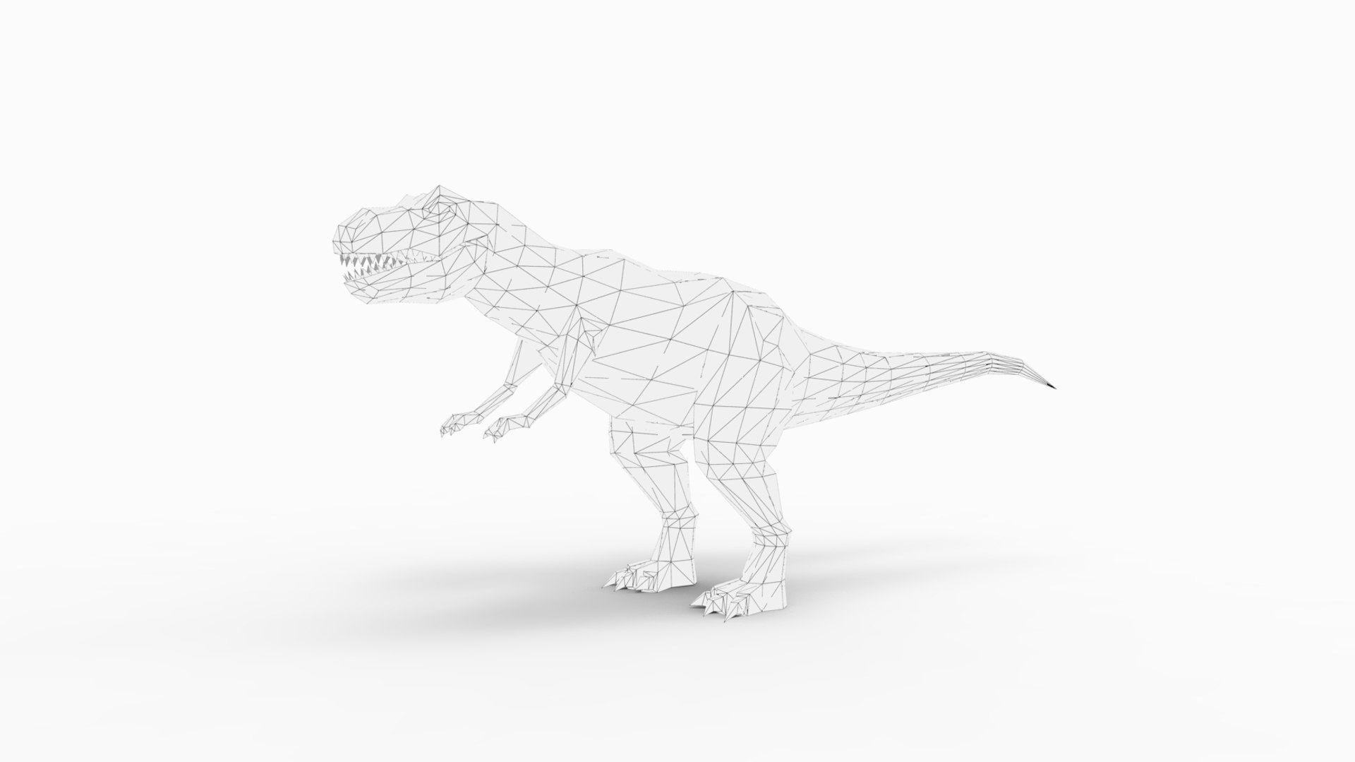 Low-poly T-rex C4d