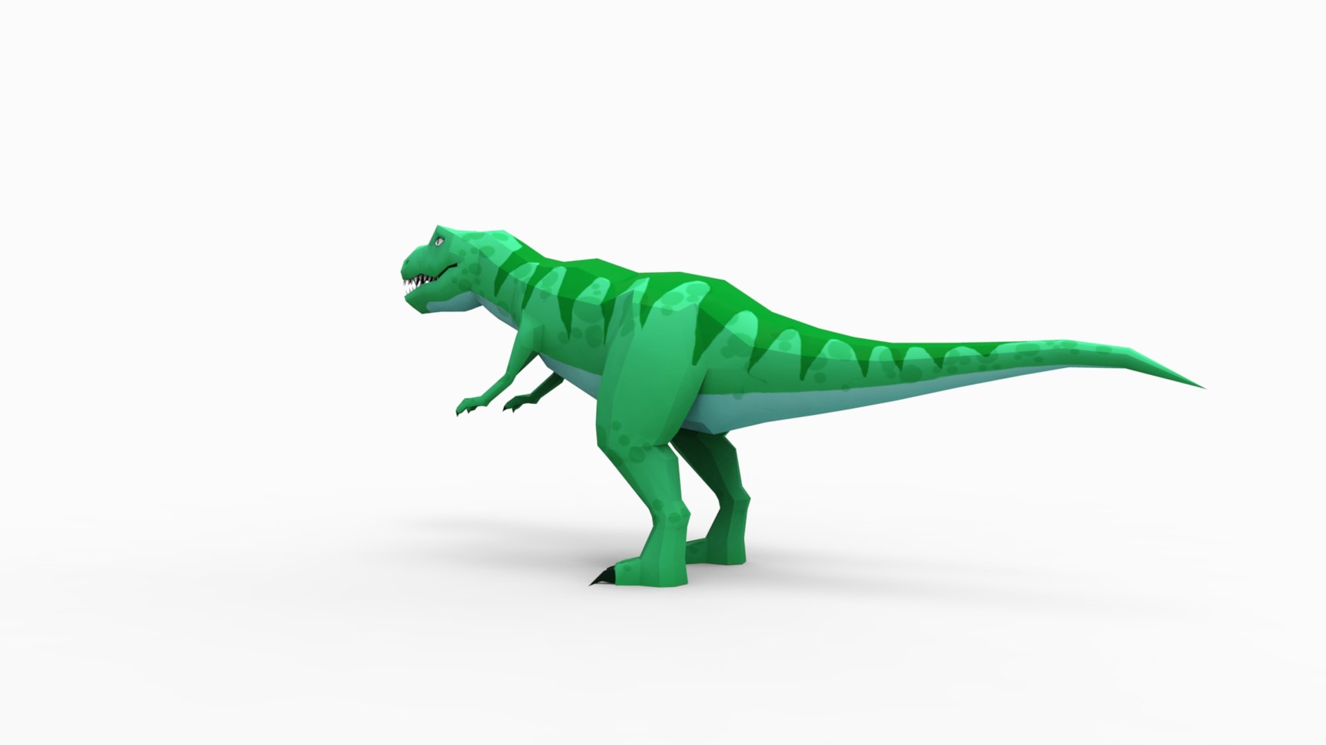 Low-poly T-rex C4d