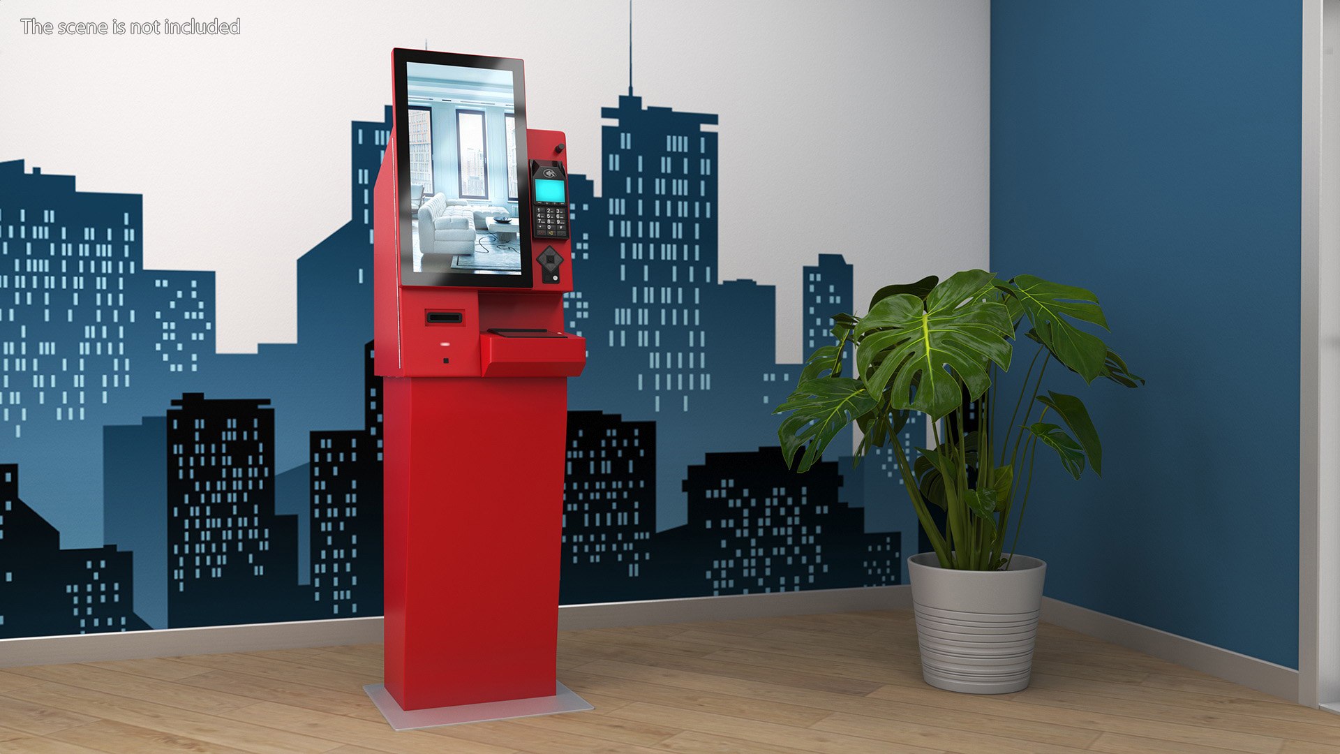 Smart Payment Hotel Kiosk Red 3D - TurboSquid 2248590