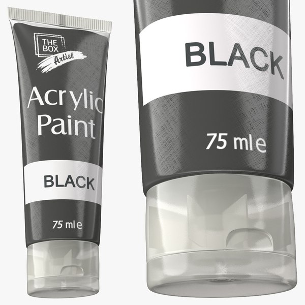 THE BOX 아티스트 아크릴 페인트 블랙 3D 모델 - TurboSquid 2407485