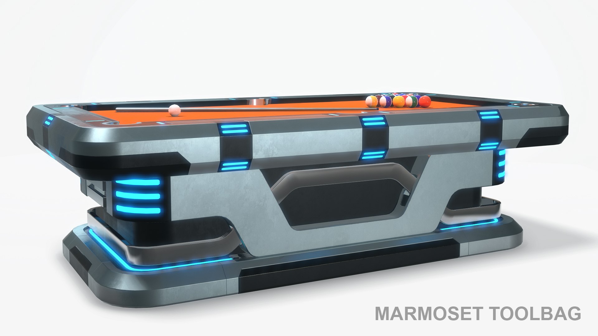 3D Scifi Pool Table Model - TurboSquid 1673401