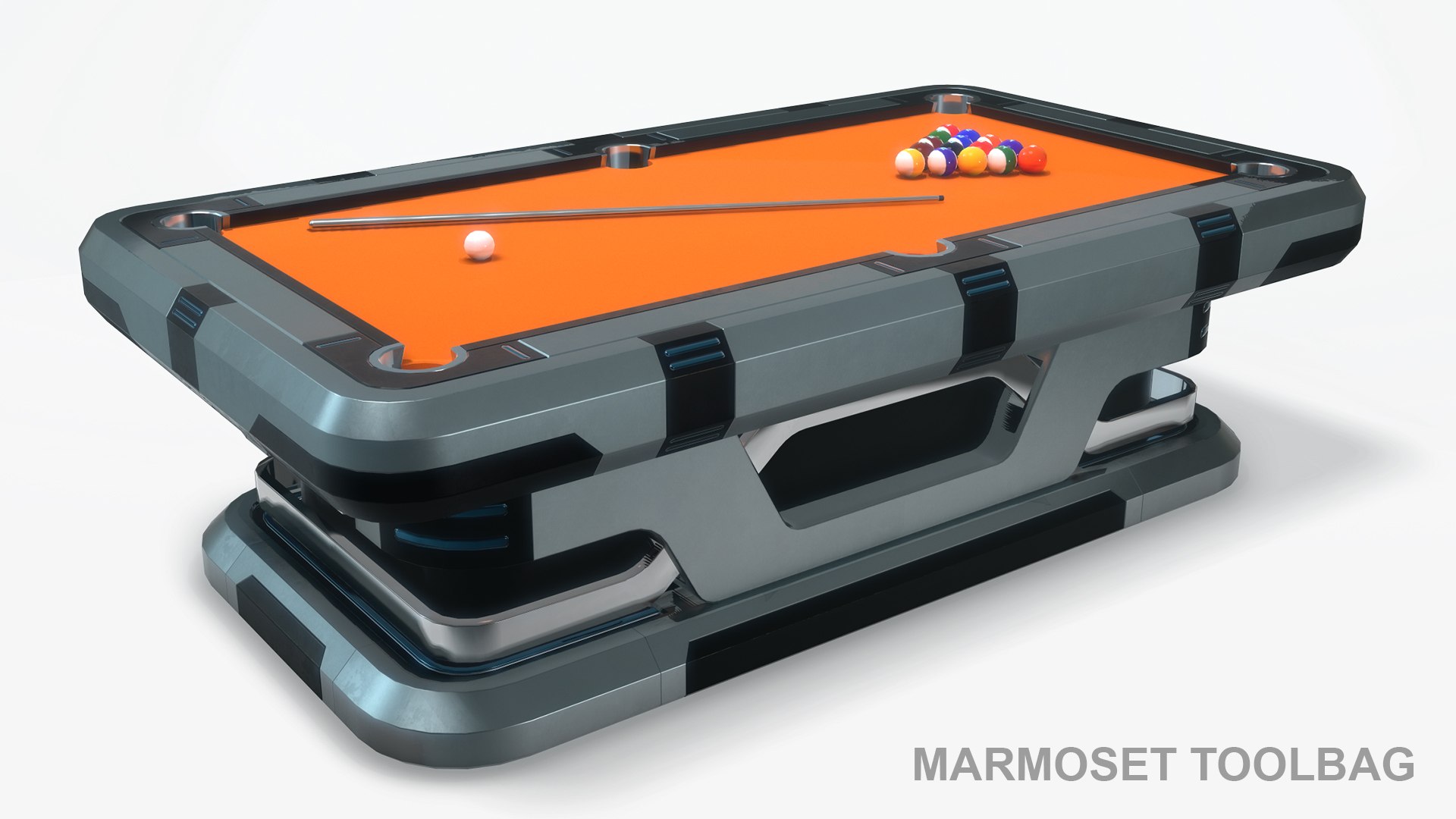 3D Scifi Pool Table Model - TurboSquid 1673401