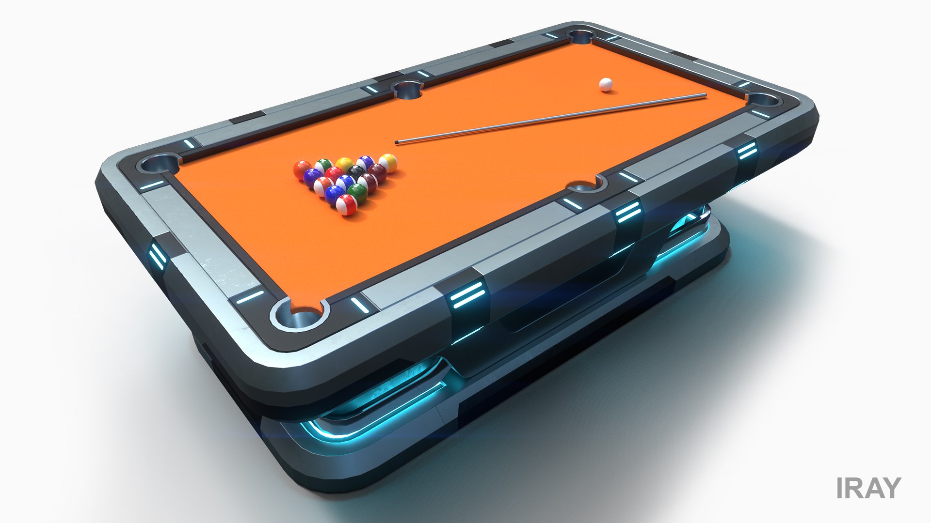 3D Scifi Pool Table Model - TurboSquid 1673401