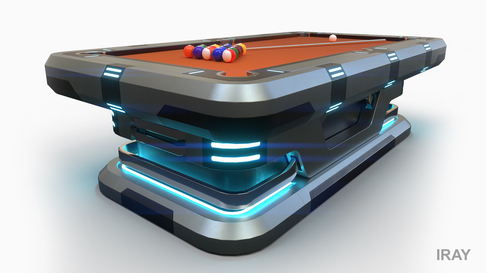 3D Scifi Pool Table Model - TurboSquid 1673401