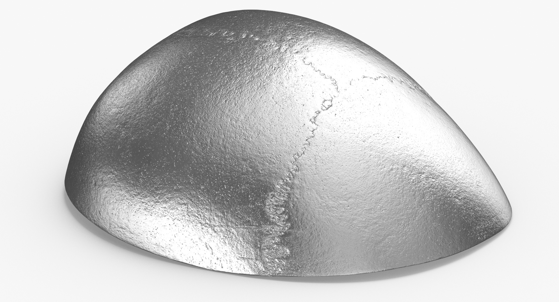 Human Skull Cranial 02 Pieces - Silver And Gold 3D - TurboSquid 1765361
