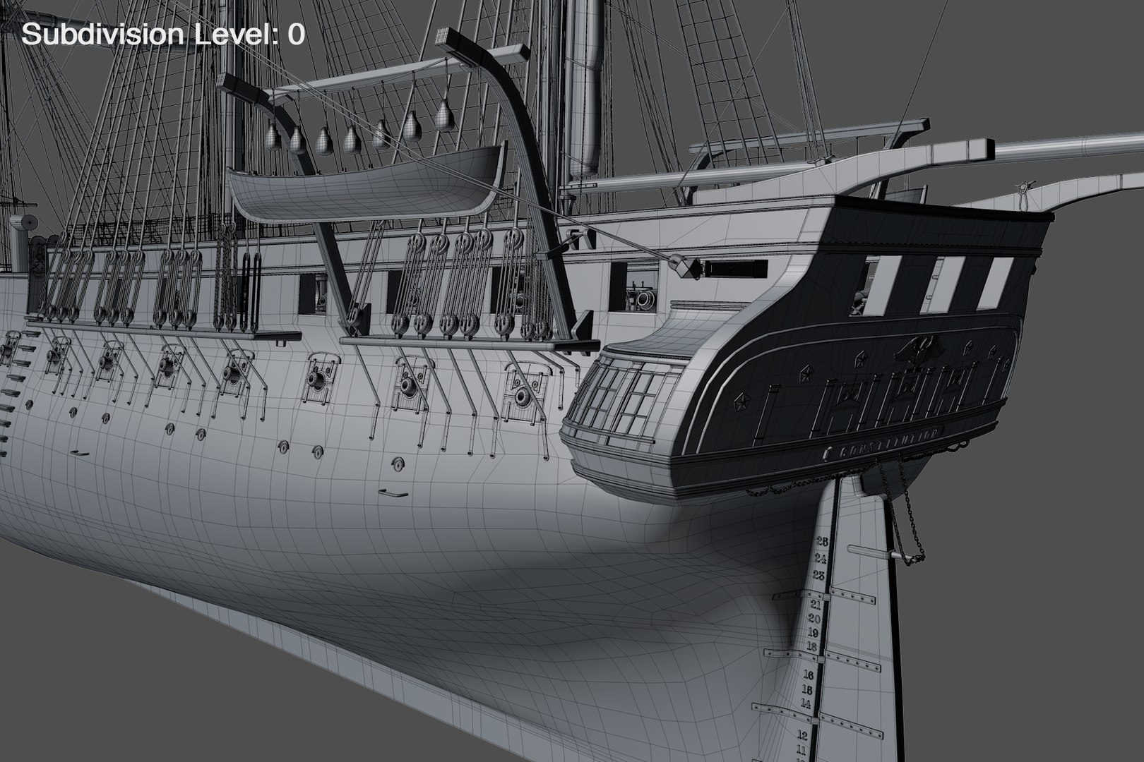 Uss constitution 3D model - TurboSquid 1207107