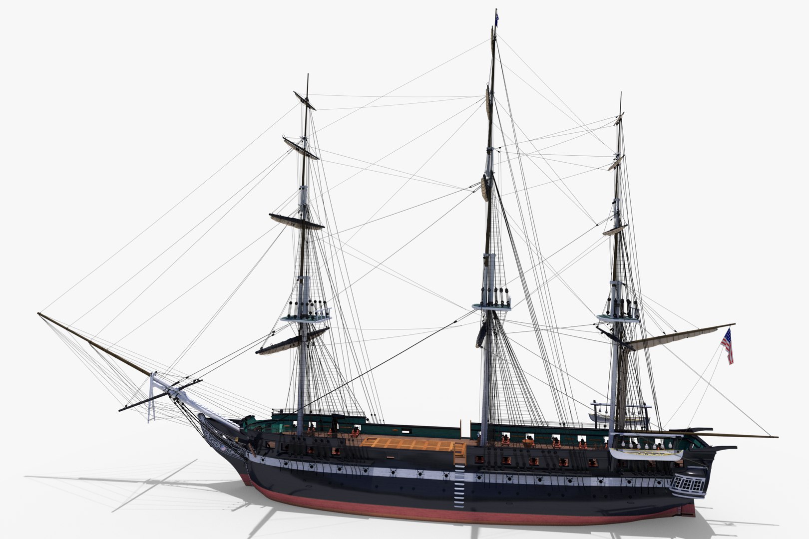 Uss Constitution 3D Model - TurboSquid 1207107