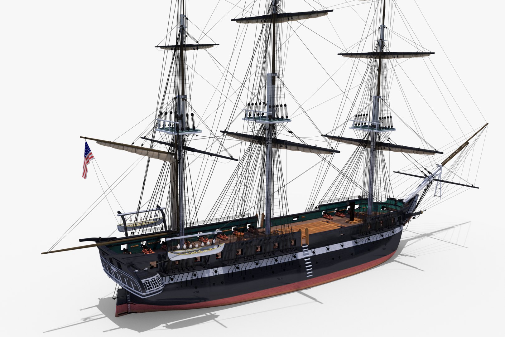 Uss Constitution 3D Model - TurboSquid 1207107