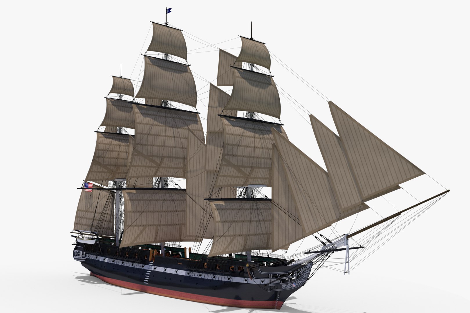 Uss Constitution 3D Model - TurboSquid 1207107