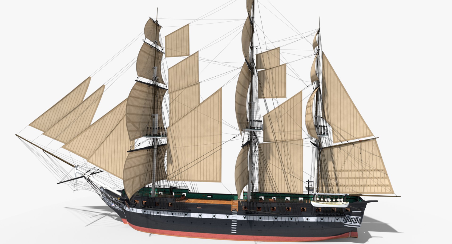 Uss Constitution 3D Model - TurboSquid 1207107