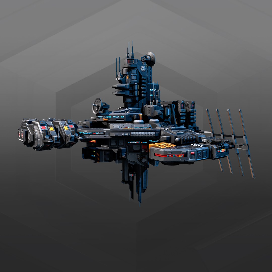 Military Space Station 3D Model - TurboSquid 1325661