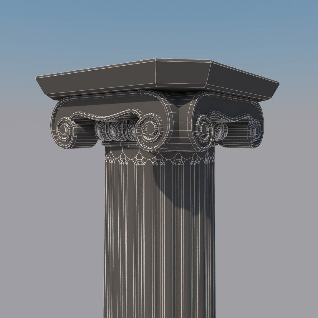 Ionic Greek Column 3d Model