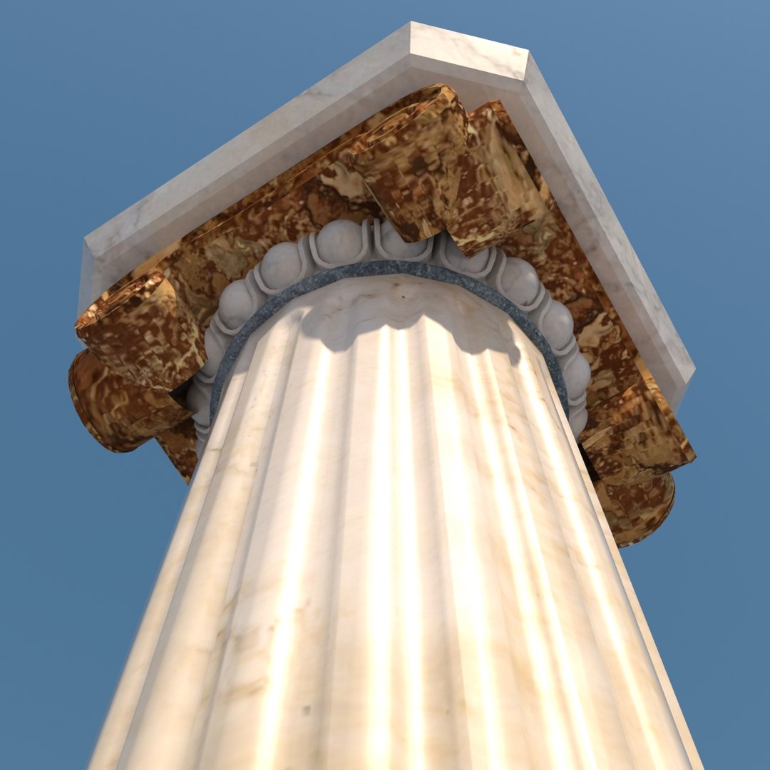 Ionic Greek Column 3d Model