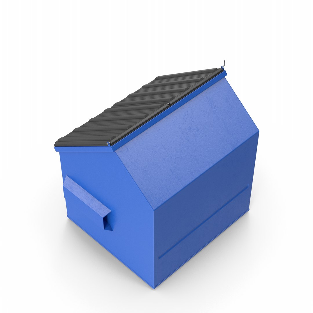Blue Dumpster Model - TurboSquid 2191291