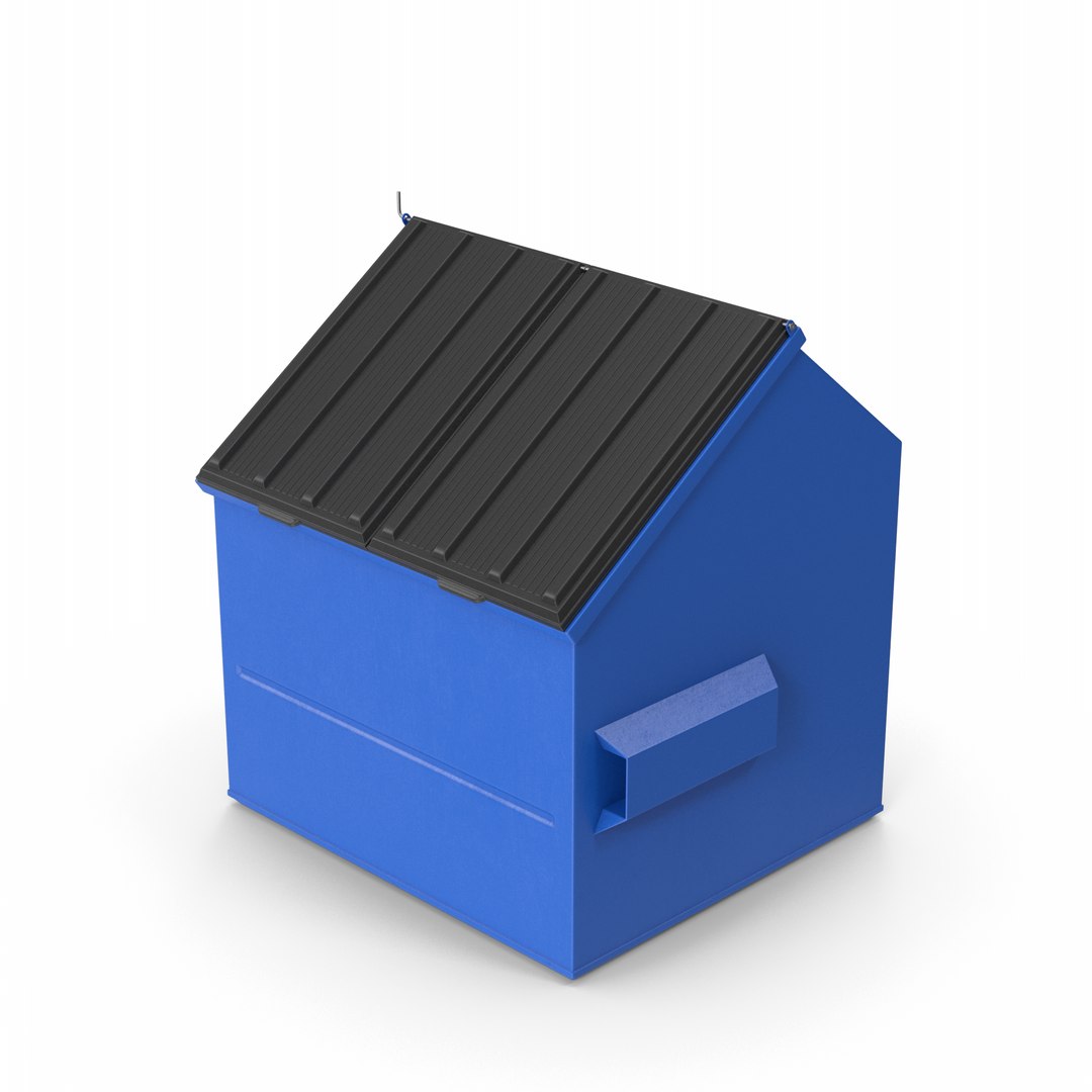 Blue Dumpster Model - TurboSquid 2191291