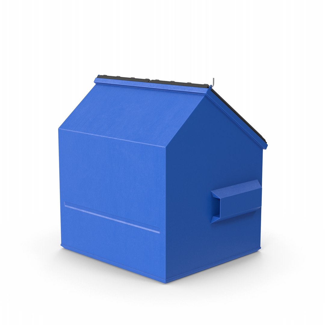 Blue Dumpster Model - TurboSquid 2191291