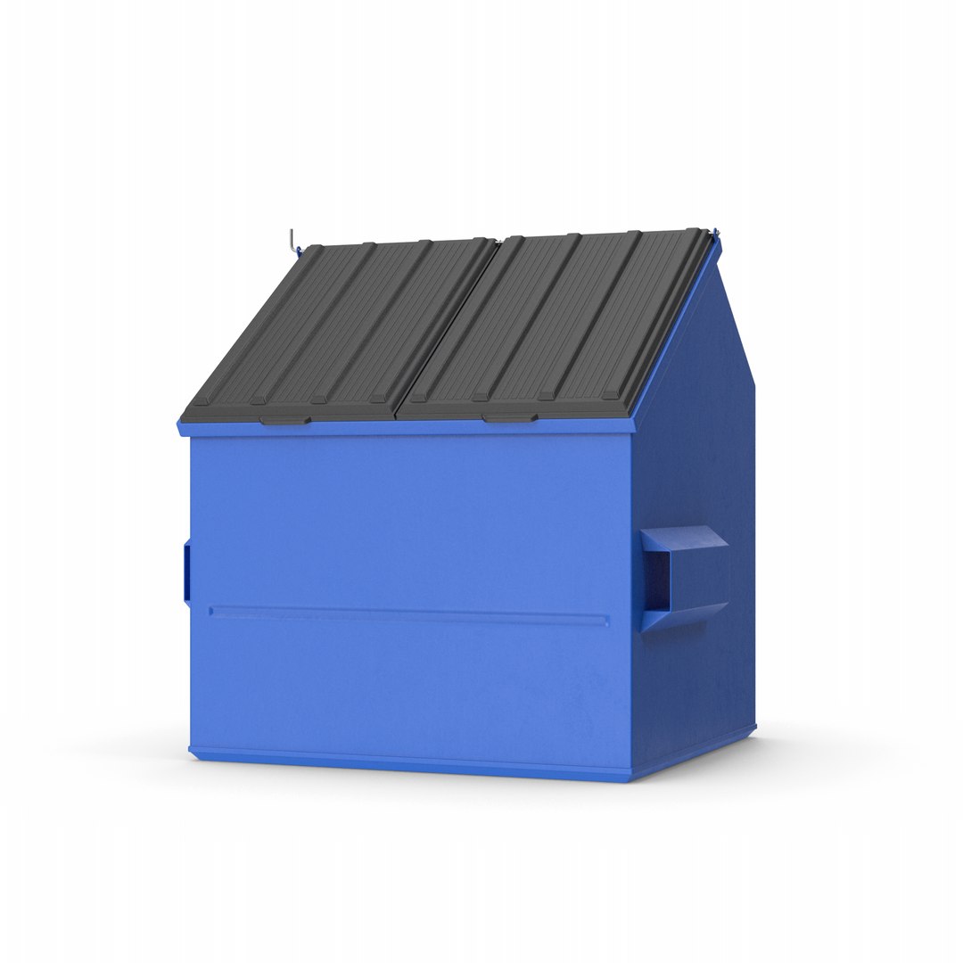 Blue Dumpster Model - TurboSquid 2191291