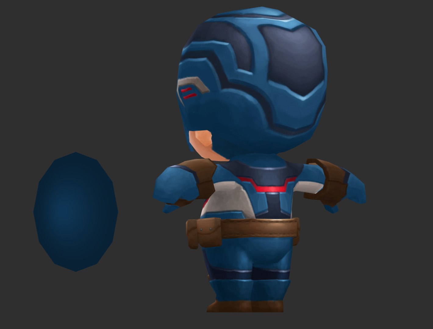Captain America 3 Hand-Painted Low-Poly 3D Game Assets model ...