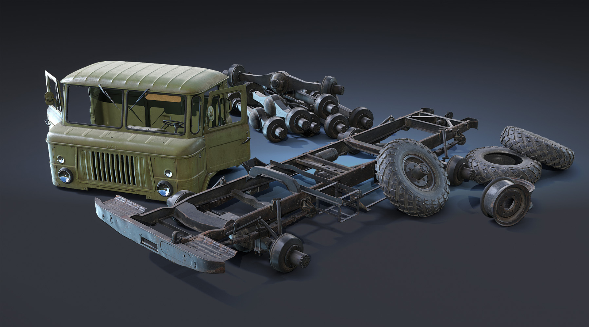 Soviet truck gaz-66 3D model - TurboSquid 1428497