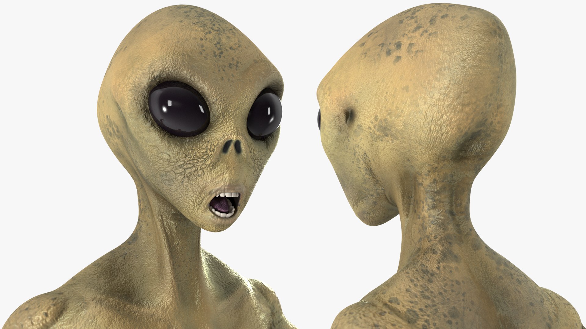 3D Humanoid Alien Creature Model - TurboSquid 1871693