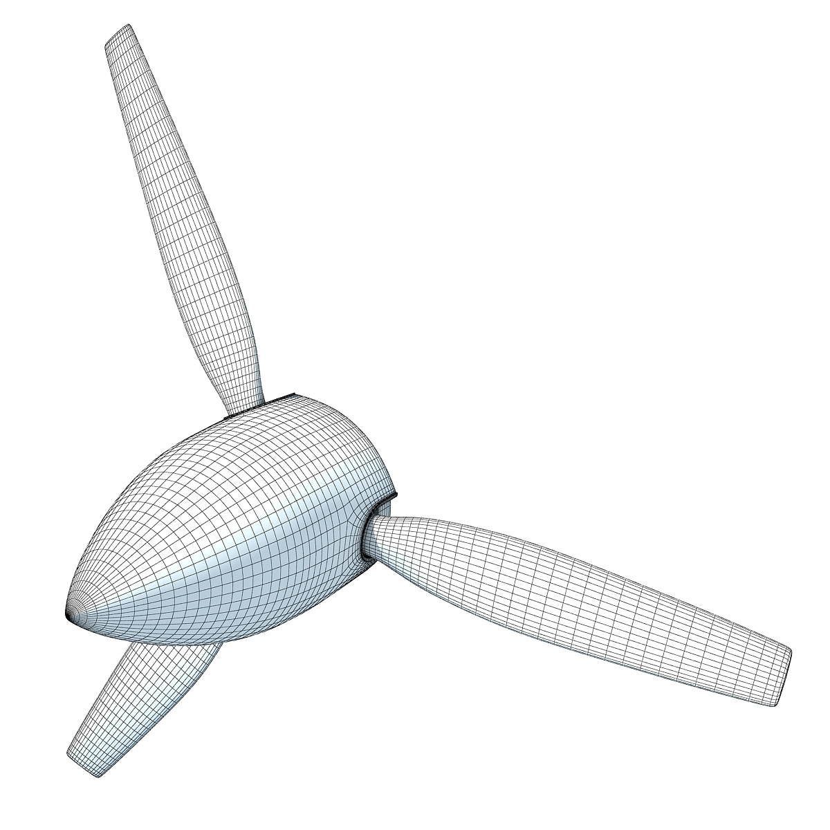 3d obj aircraft propeller blade