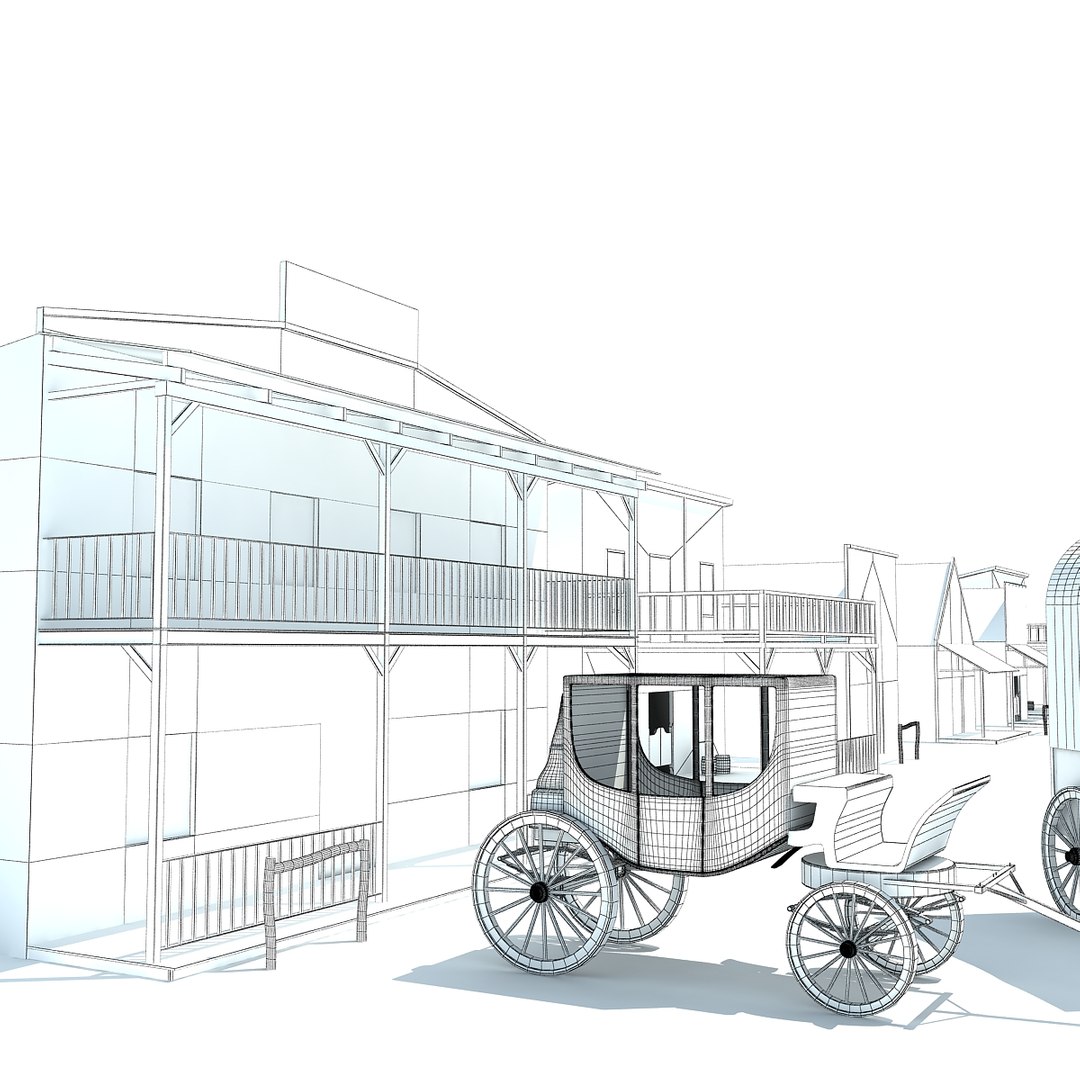 3D Western Town Model - TurboSquid 475311