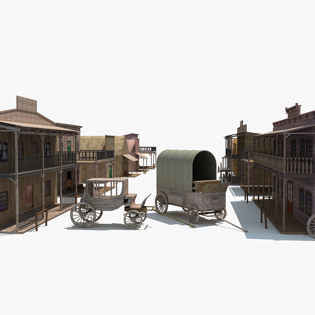 3D western town model - TurboSquid 475311