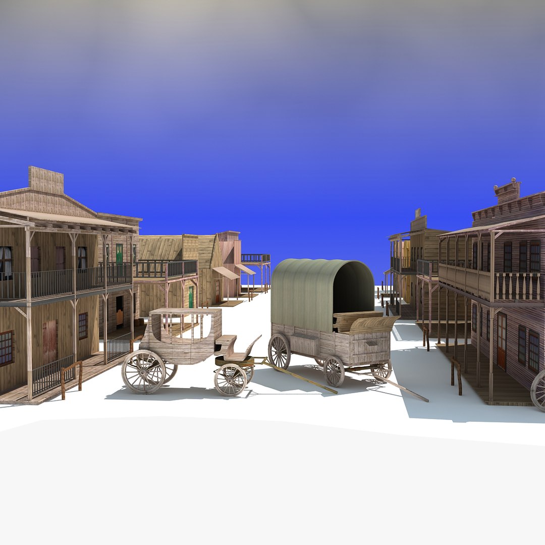 3D Western Town Model - TurboSquid 475311