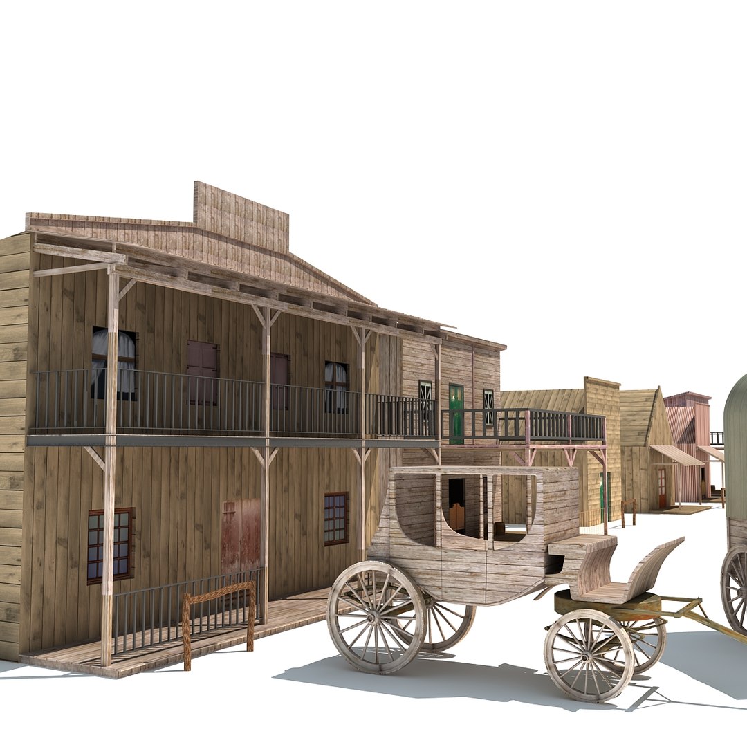 3D Western Town Model - TurboSquid 475311