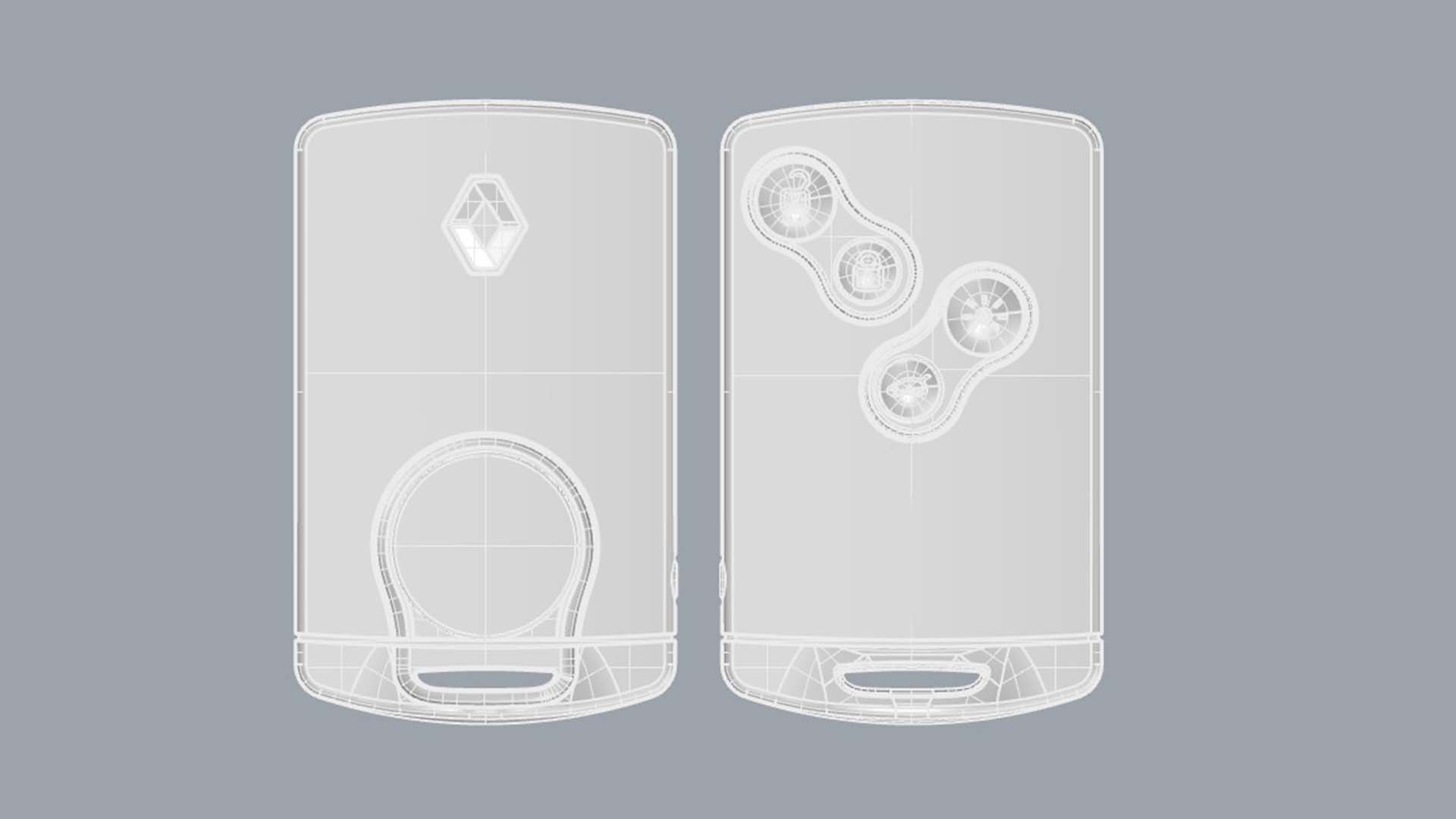 3D Renault Car Key Card - Remote Control Model - TurboSquid 1913671