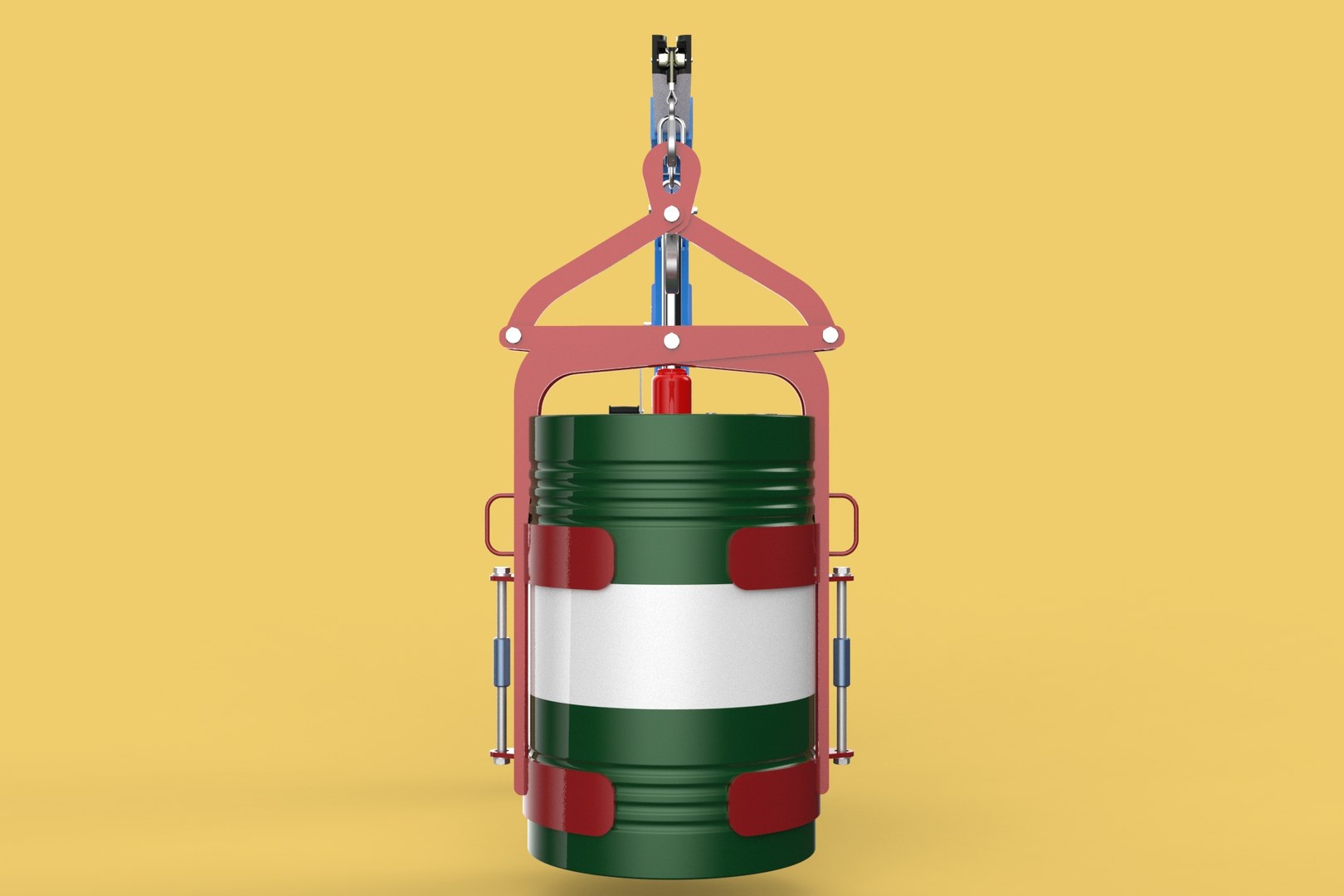 WINCH CRANE HOIST DRUM BARREL VERTICAL LIFTING CLAMP GRAB JIB 3D Model ...