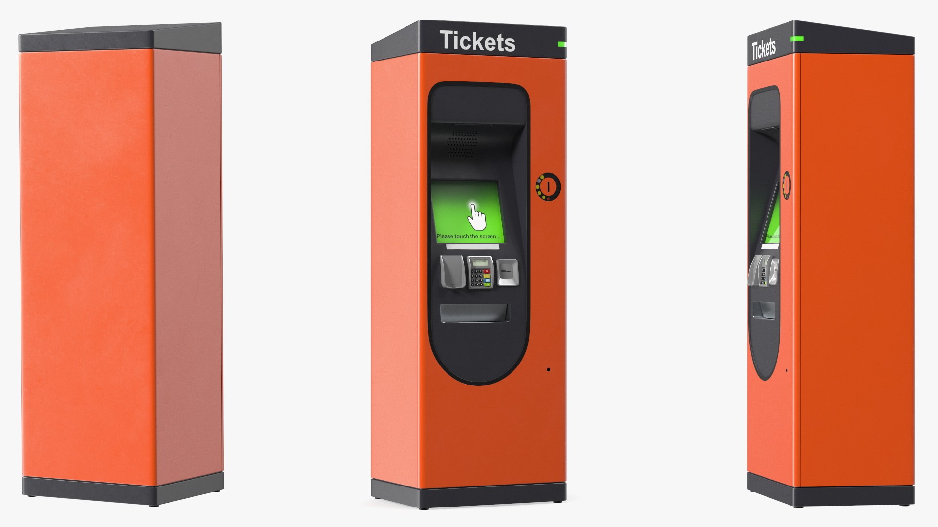3D Self Service Ticket Machine Orange - TurboSquid 2241925