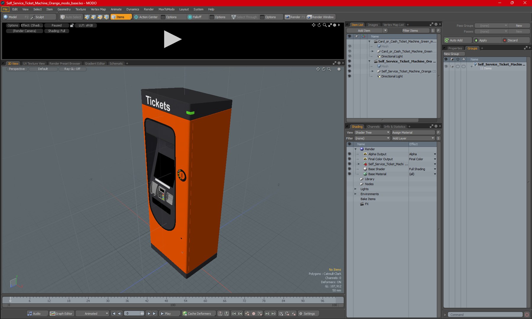 3D Self Service Ticket Machine Orange - TurboSquid 2241925