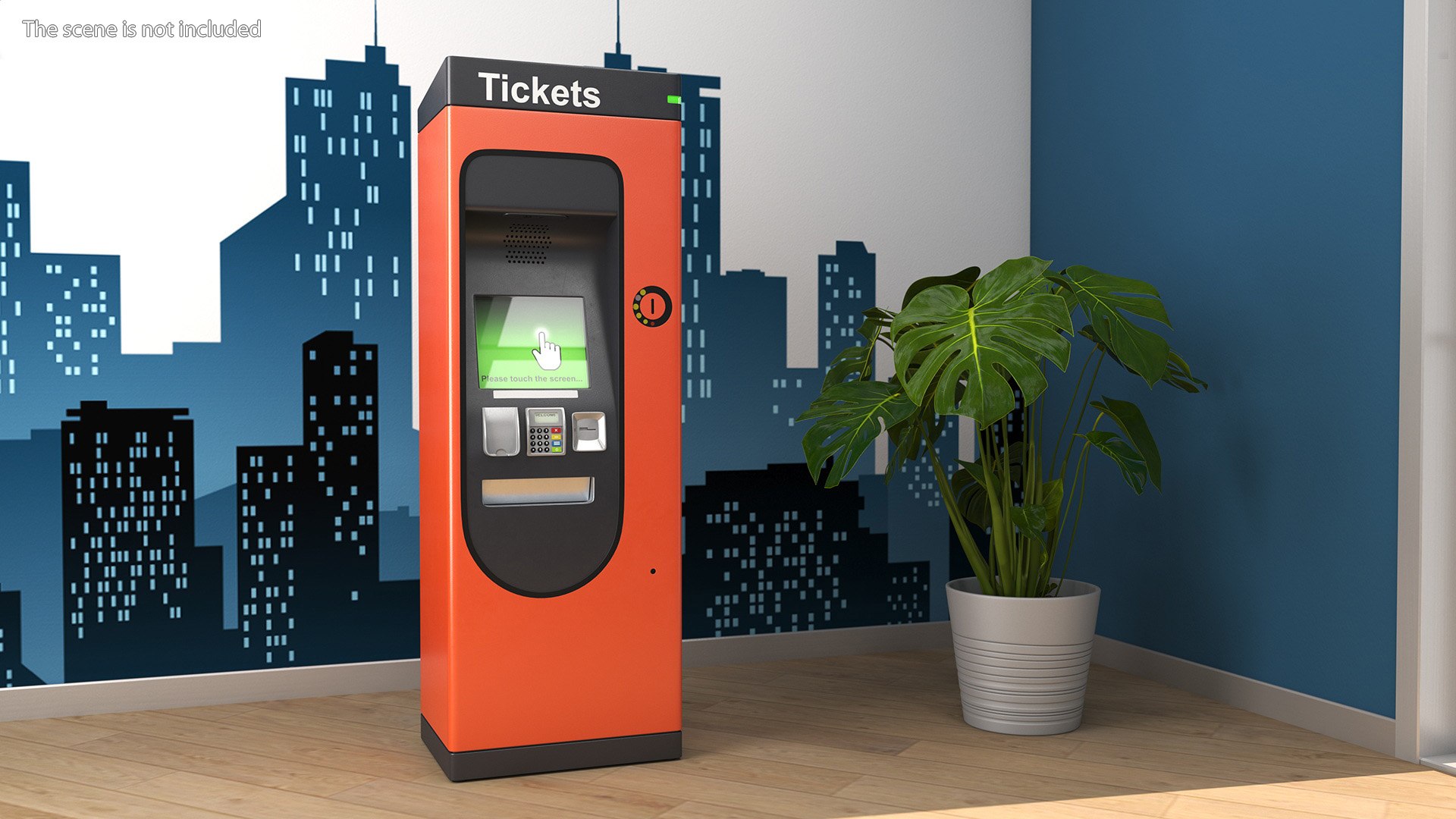 3D Self Service Ticket Machine Orange - TurboSquid 2241925