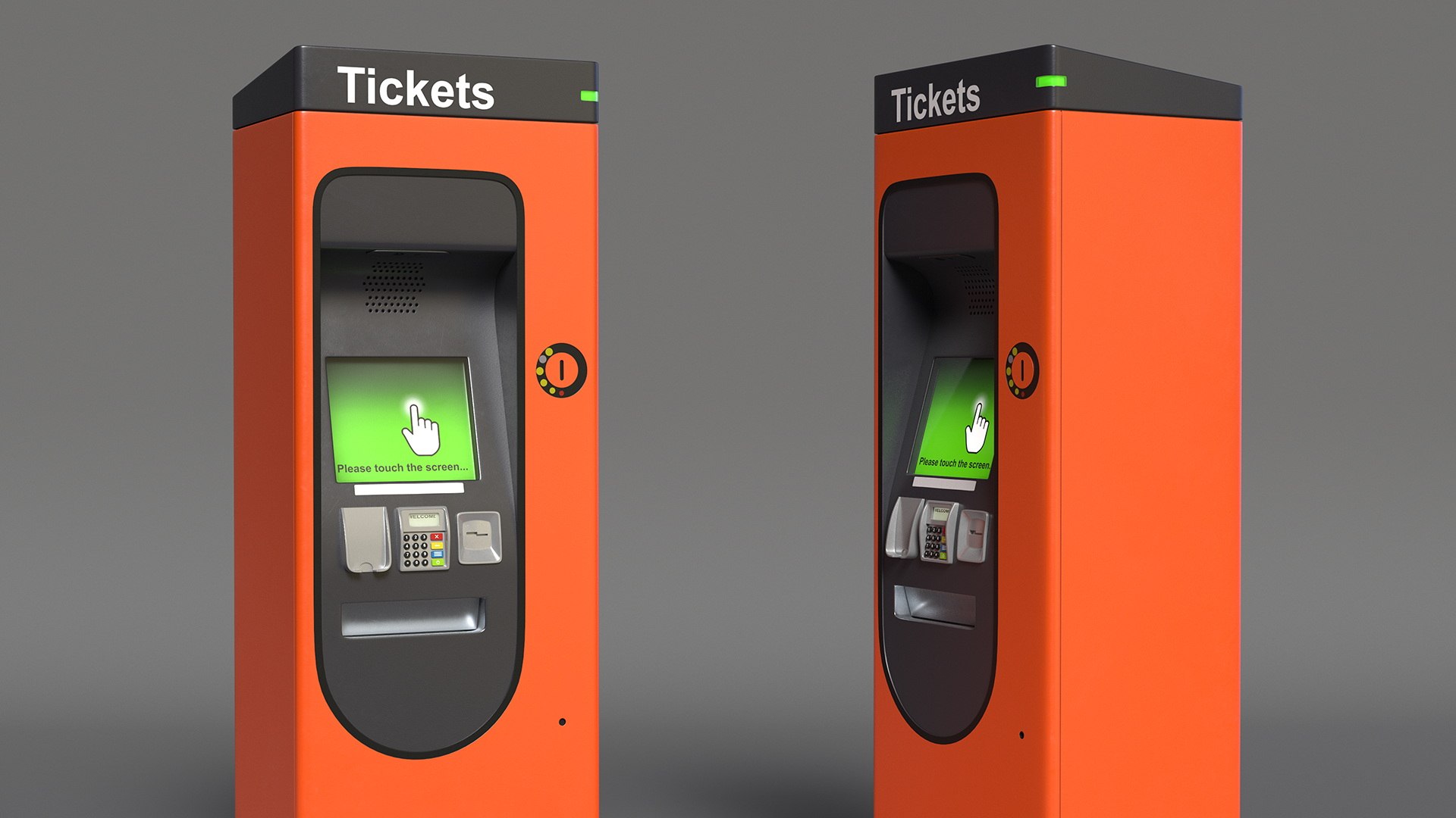 3D Self Service Ticket Machine Orange - TurboSquid 2241925