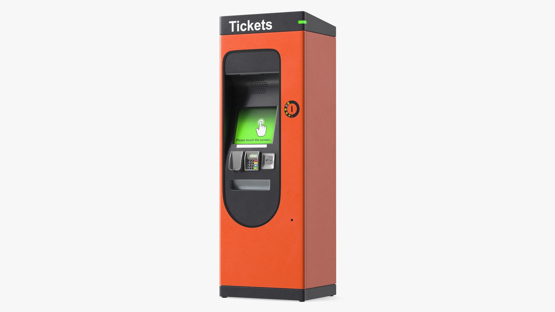 3D Self Service Ticket Machine Orange - TurboSquid 2241925