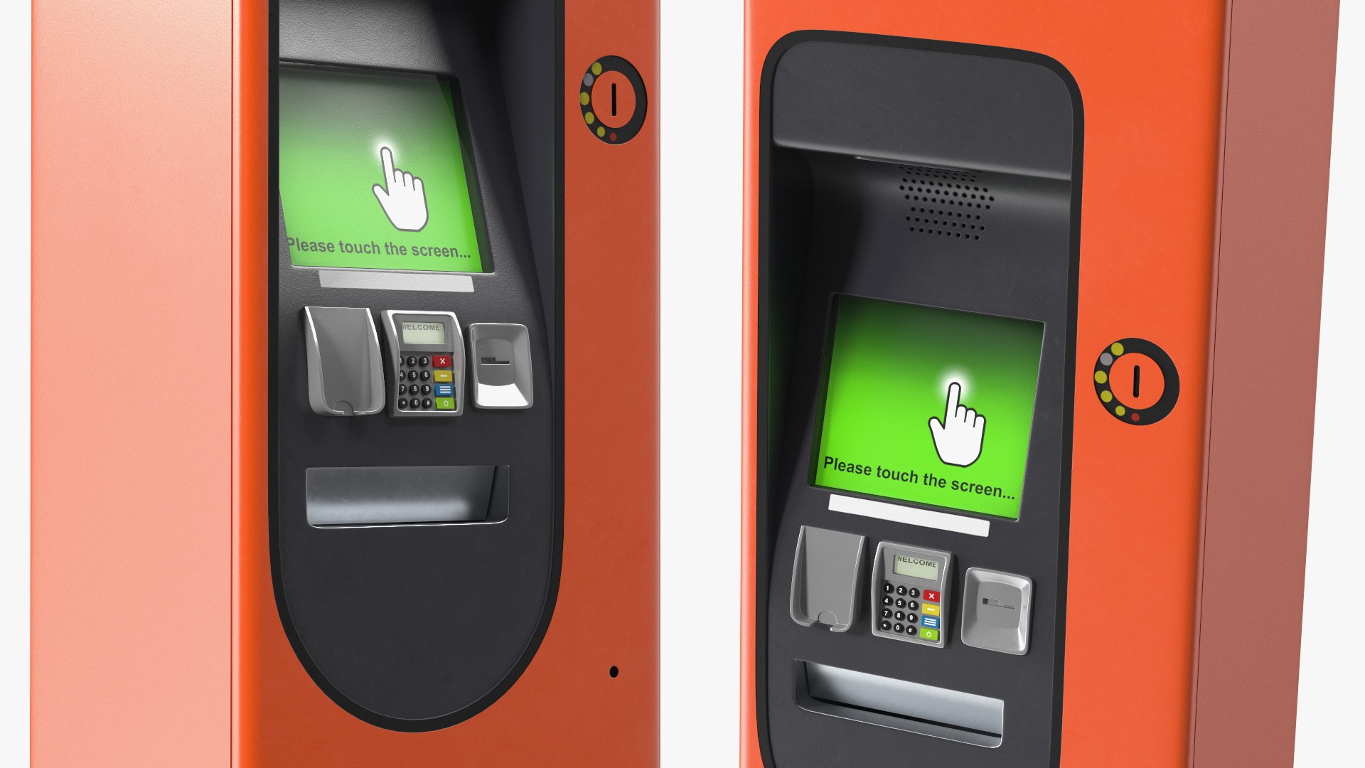 3D Self Service Ticket Machine Orange - TurboSquid 2241925
