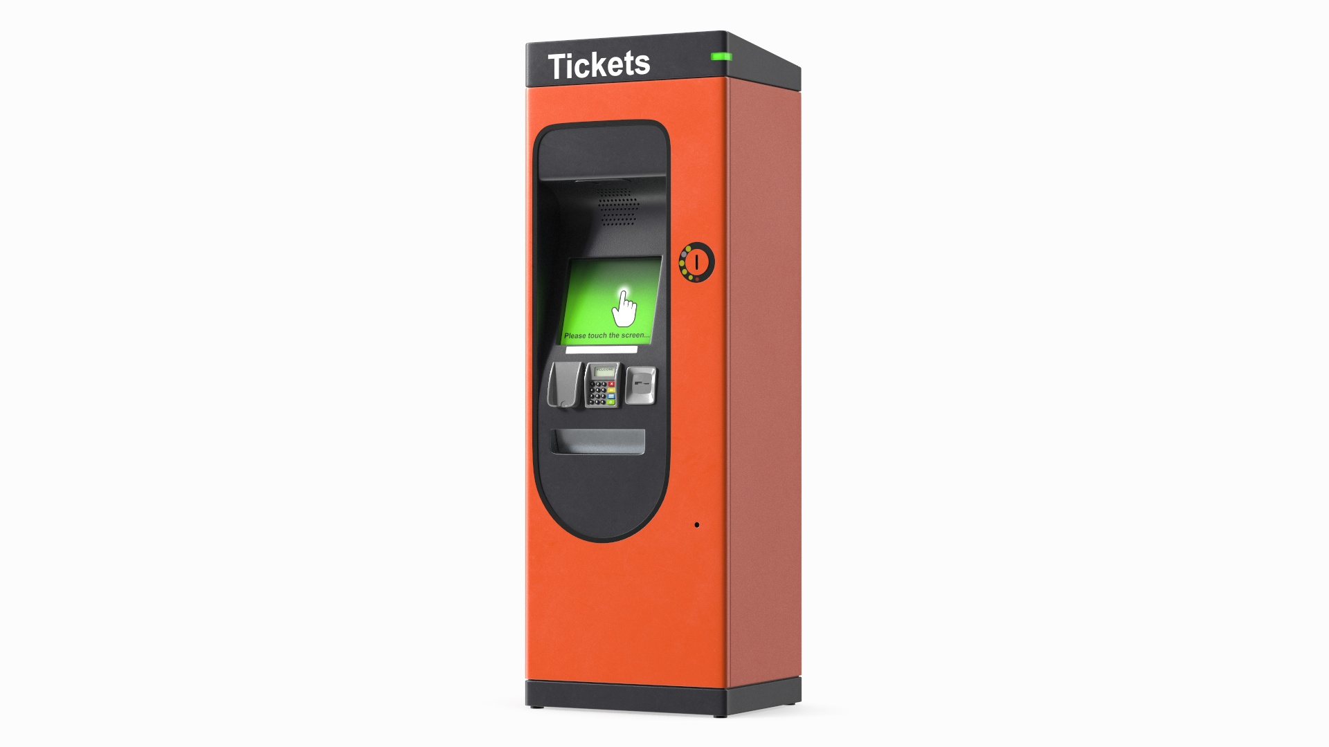 3D Self Service Ticket Machine Orange - TurboSquid 2241925