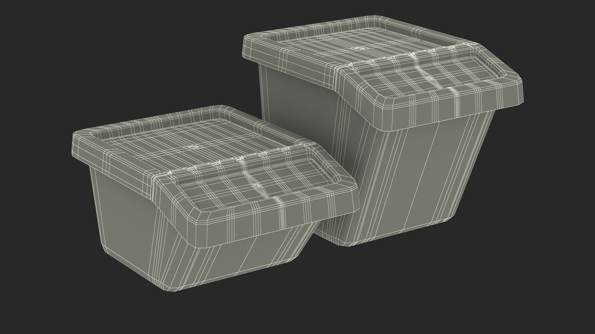 3D model Storage Containers with Lid Set - TurboSquid 2071358