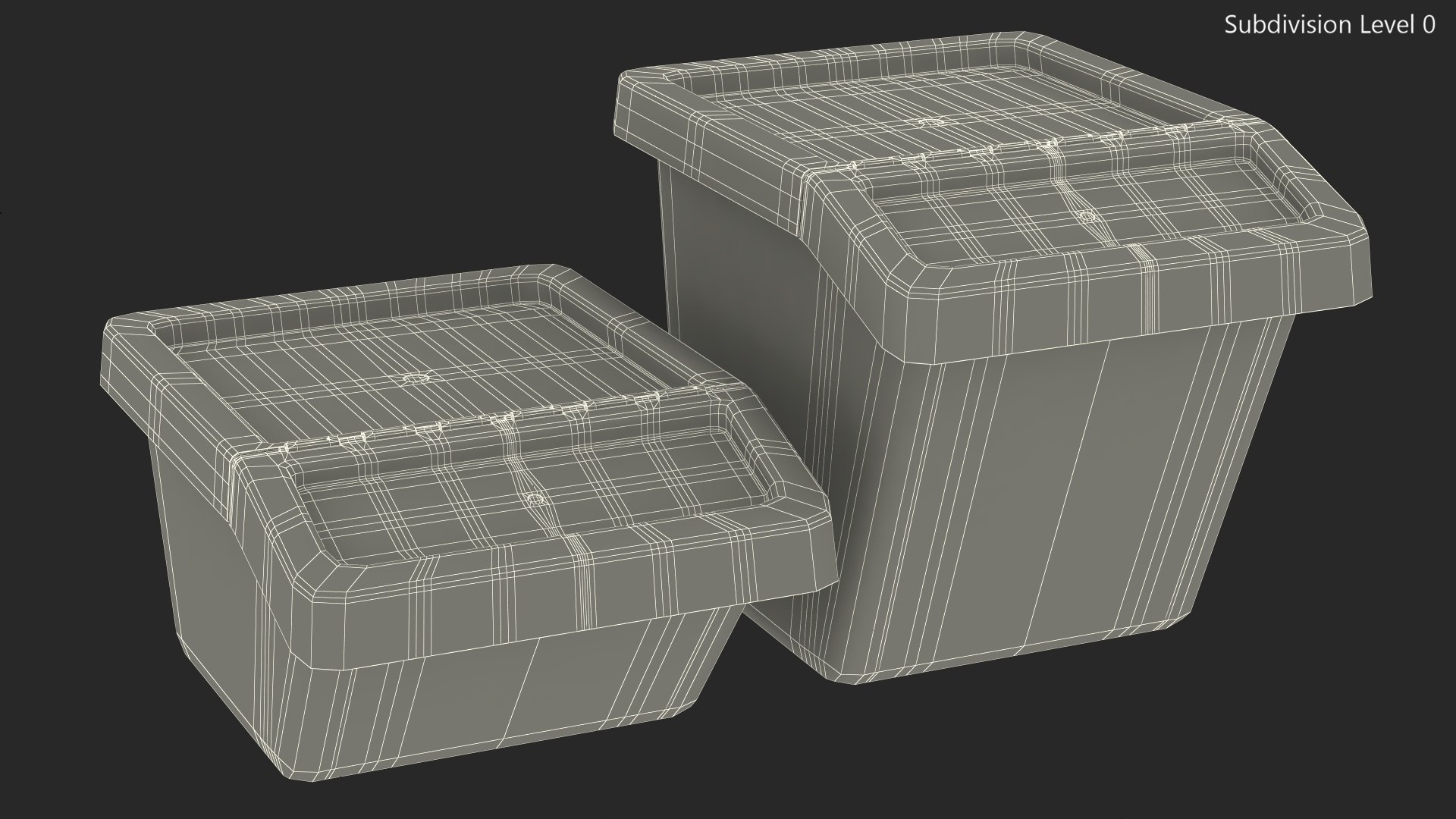 3D model Storage Containers with Lid Set - TurboSquid 2071358