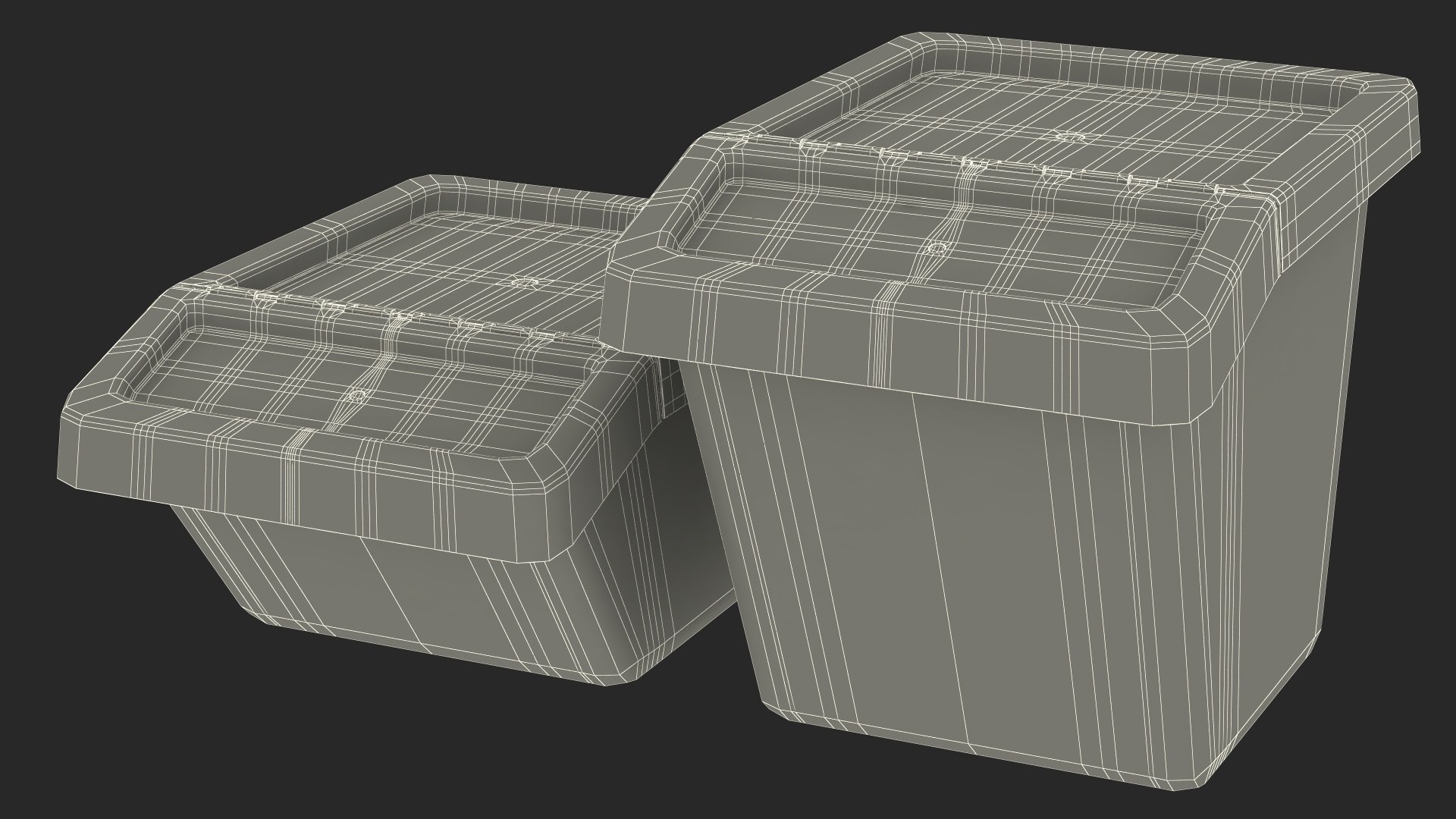 3D model Storage Containers with Lid Set - TurboSquid 2071358