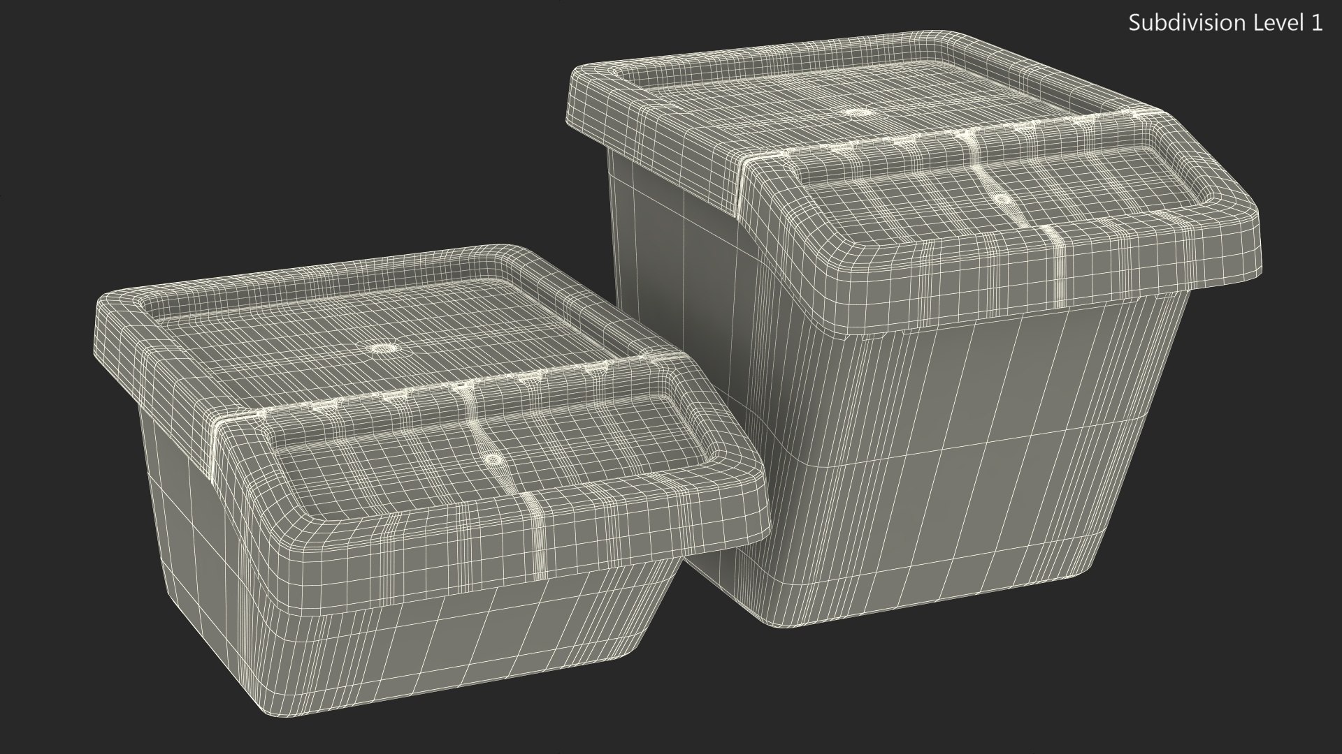 3D model Storage Containers with Lid Set - TurboSquid 2071358