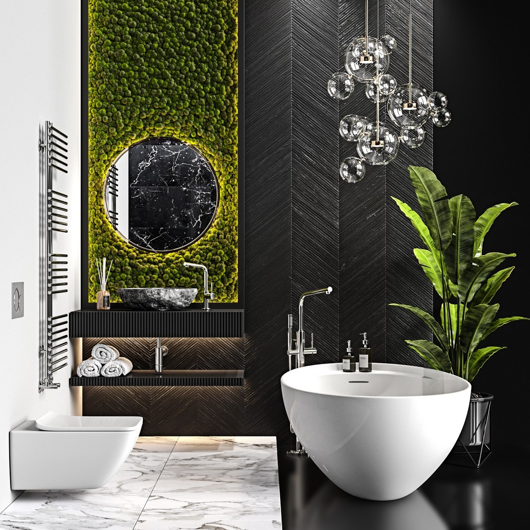 Bathroom Set Bath Model - TurboSquid 1509105