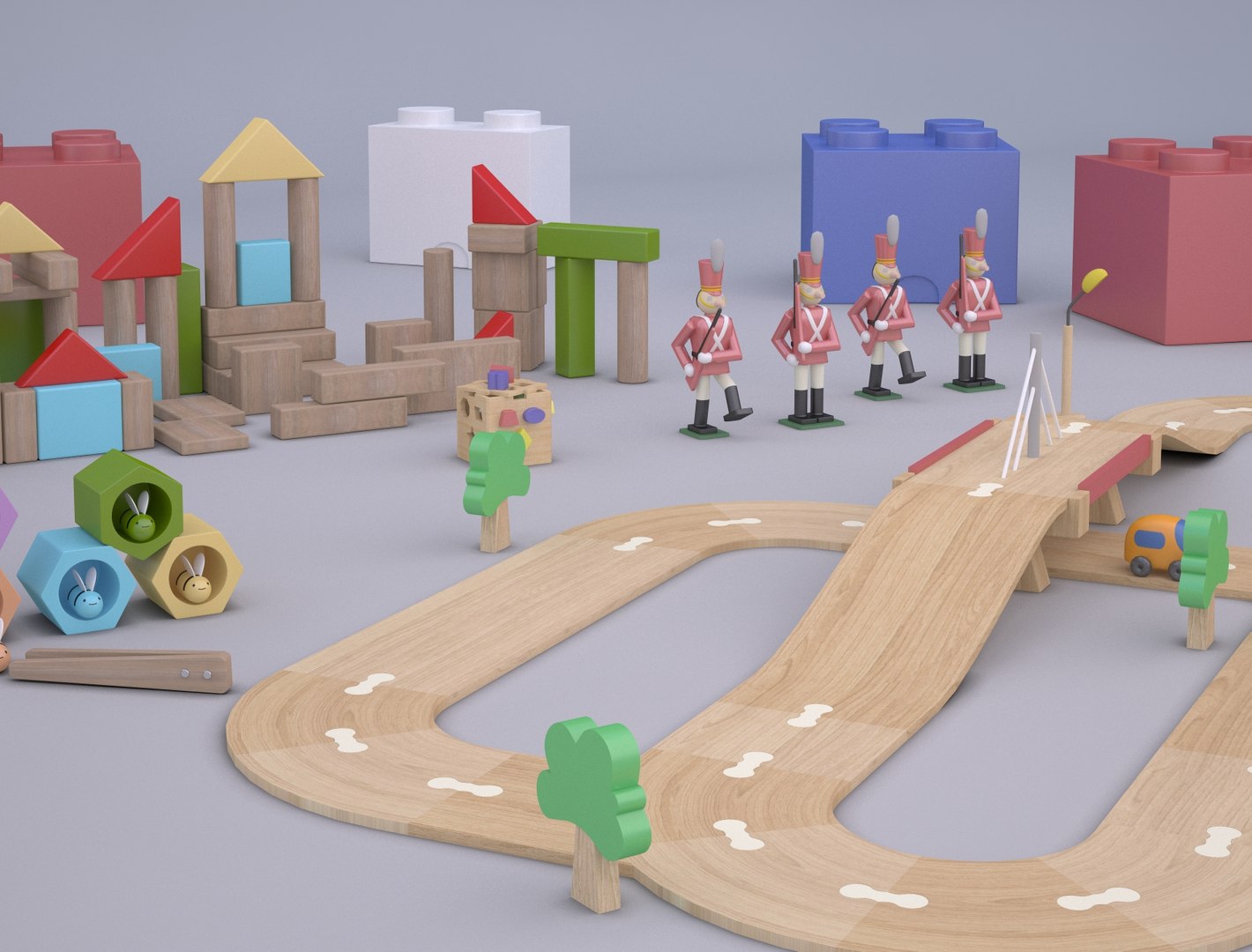 3D Toy Wood - TurboSquid 1609935