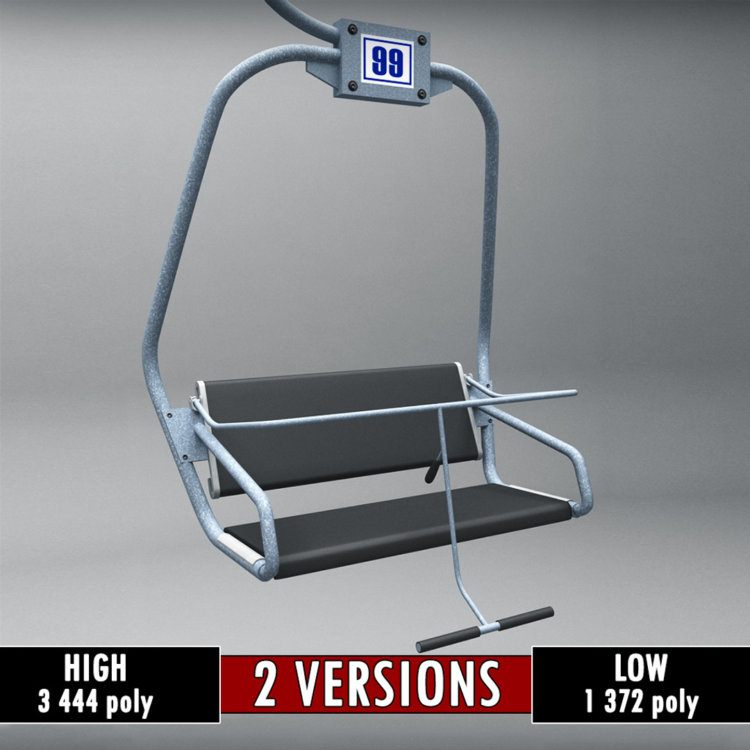 3d 3ds pack ski lift