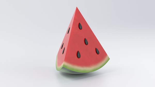 modelo 3d Rebanada de sandía de dibujos animados 4 - TurboSquid 2104591