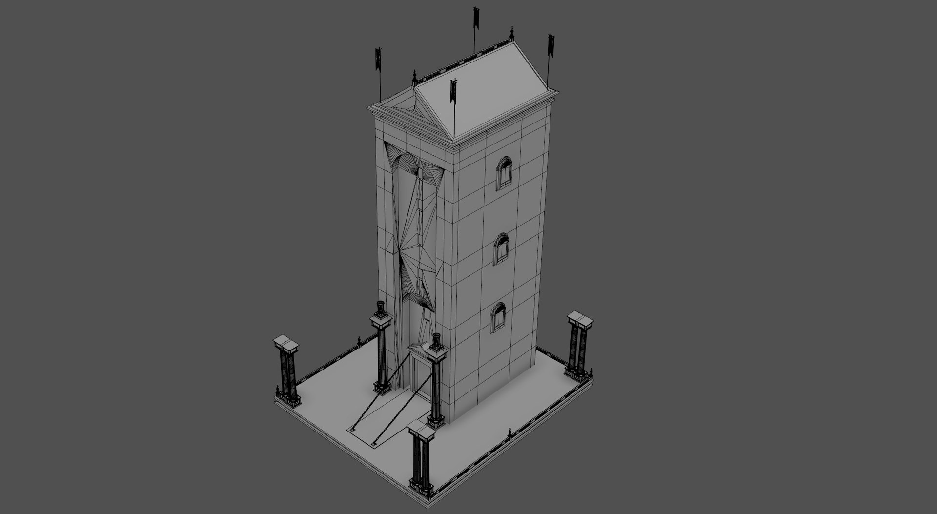 Ancient Roman Tower 3D Model - TurboSquid 2326554